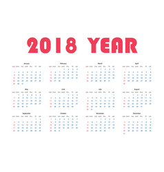 Simple 2022 year calendar Royalty Free Vector Image