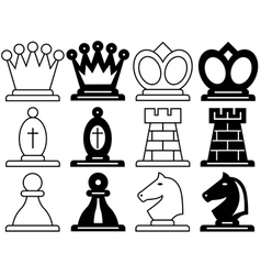 Chess symbols Royalty Free Vector Image - VectorStock