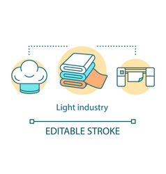 Light industry concept icon processing Royalty Free Vector