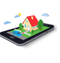 A man using smart home control panel Royalty Free Vector