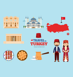 Republic of turkey - map Royalty Free Vector Image