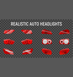 Cars side front and back icons set Royalty Free Vector Image