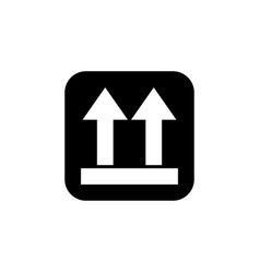 Dispose symbol for package sign Royalty Free Vector Image