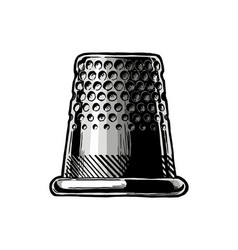 Drawing of thimble Royalty Free Vector Image - VectorStock
