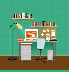 School classroom interior room blackboard Vector Image