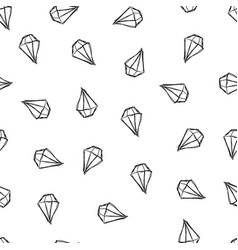 Seamless white pattern from diamond cutting Vector Image