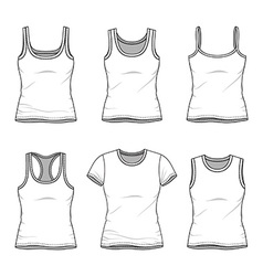 Blank clothing templates Royalty Free Vector Image