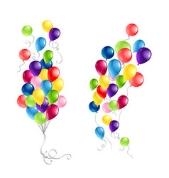 Bright holiday balloons isolated Royalty Free Vector Image