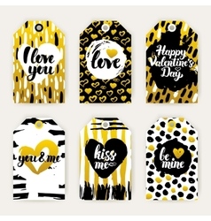 Black gold valentine day Royalty Free Vector Image