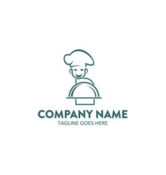 Chef cook logo or label for design Royalty Free Vector Image