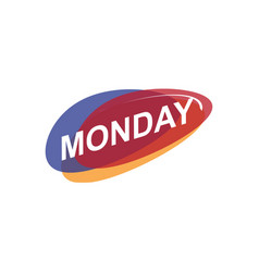Colorful monday icon Royalty Free Vector Image