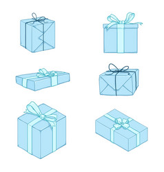 Cartoon dark blue shoes box Royalty Free Vector Image