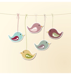 Birds on strings Royalty Free Vector Image - VectorStock