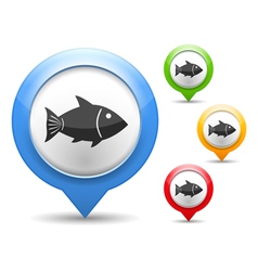 Brighted map marker Royalty Free Vector Image - VectorStock