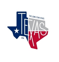 Calligraphic inscription american state texas Vector Image