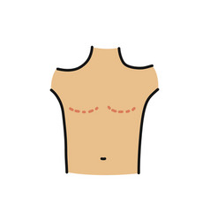 Female breast doodle icon line Royalty Free Vector Image