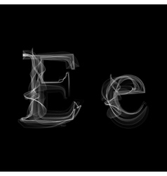 Smoke font Letter E Royalty Free Vector Image - VectorStock