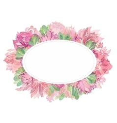 Tender Pink and Blue Floral Frame Royalty Free Vector Image
