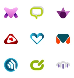 Logo design elements set 52 Royalty Free Vector Image