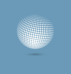 Abstract halftone effect 3d sphere Royalty Free Vector Image