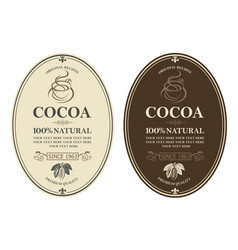 Cocoa packages set Royalty Free Vector Image - VectorStock