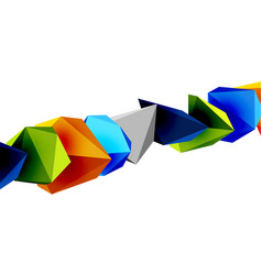 3d low poly triangle design elements Royalty Free Vector