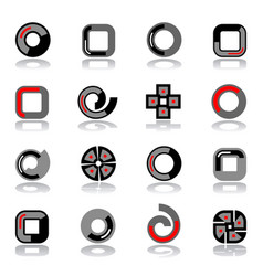 Logo design elements set 13 Royalty Free Vector Image