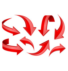 Red and blue arrows back and next 3d signs Vector Image