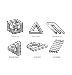 Impossible objects Royalty Free Vector Image - VectorStock