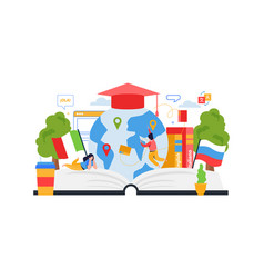 People learning russian language Royalty Free Vector Image