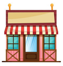 Shop with wooden sign Royalty Free Vector Image