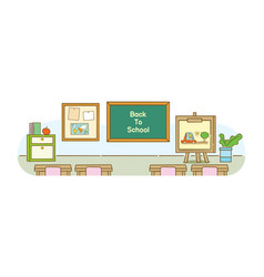 School classroom interior room blackboard Vector Image