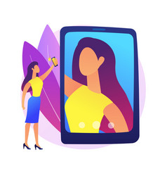 Selfie abstract concept Royalty Free Vector Image