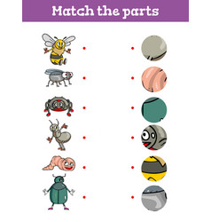Match part educational game for children Vector Image