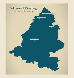 Oberspreewald-lausitz county red highlighted Vector Image