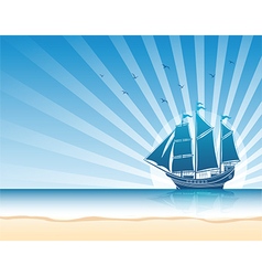 Sail boat background Royalty Free Vector Image