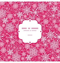 Falling snow circle frame seamless pattern Vector Image