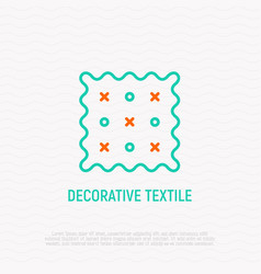 Textile fabric decor logo design set tailor Vector Image