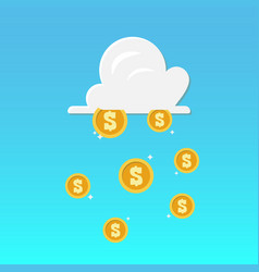 Money falling business concept dollars banknotes Vector Image