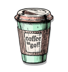 Coffee to go Royalty Free Vector Image - VectorStock