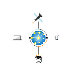 Computer internet networking wide area network Vector Image