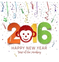 Monkey year 2016 Royalty Free Vector Image - VectorStock