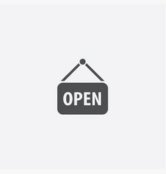 Open closed sign icon flat Royalty Free Vector Image