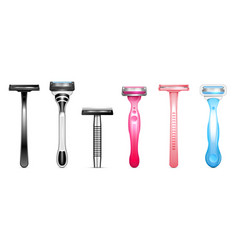 Razor blade silhouette on a white isolated Vector Image