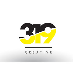 32 black and yellow number logo design Royalty Free Vector