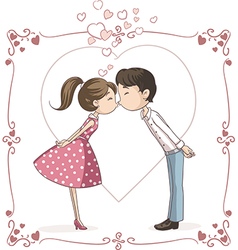 Cupid shooting love arrows cartoon Royalty Free Vector Image