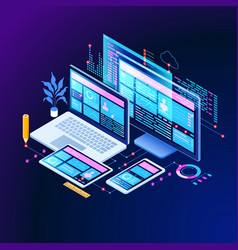 Programming web banner Royalty Free Vector Image