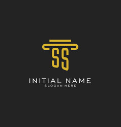 Ss initial wedding monogram logo Royalty Free Vector Image