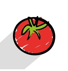 Fresh tomato cartoon Royalty Free Vector Image