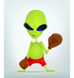 Cartoon Alien Boxer Royalty Free Vector Image - VectorStock